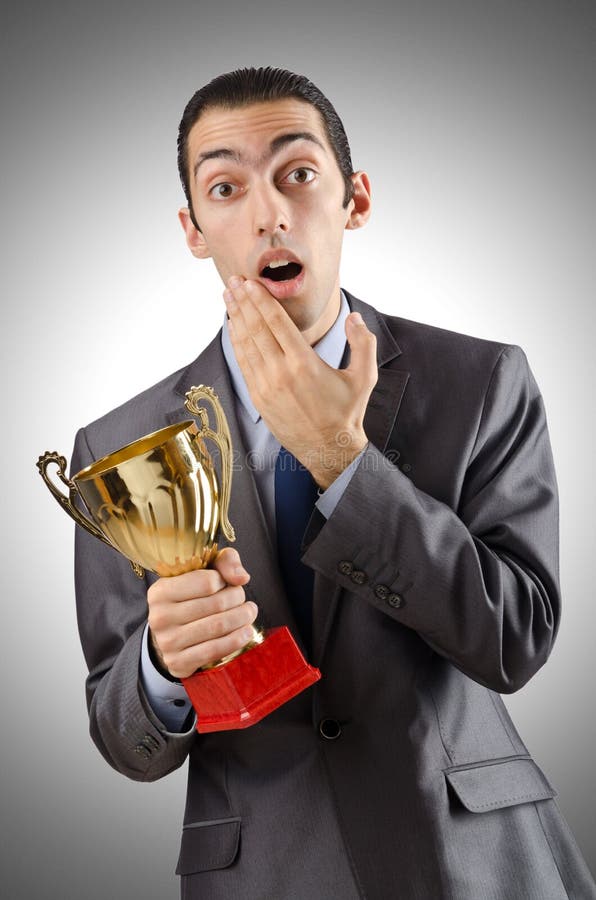 Hombre que es concedido imagen de archivo. Imagen de entusiasmo - 47821739