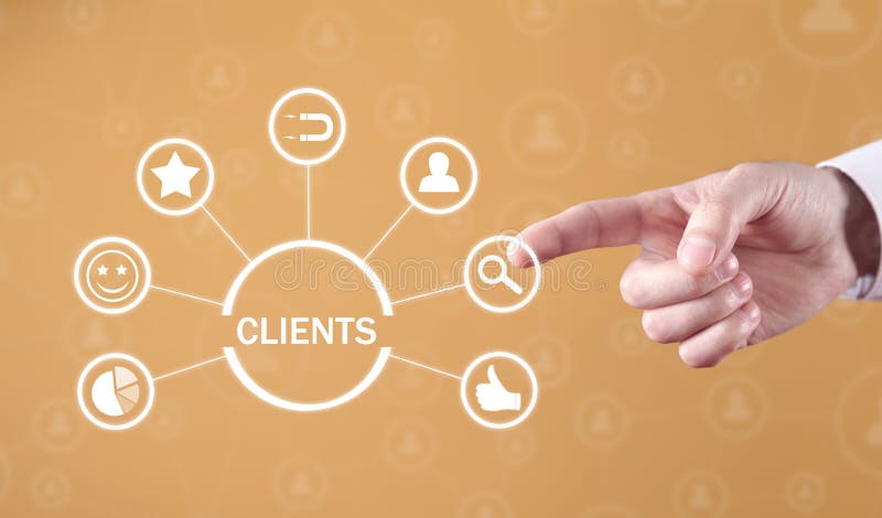 Hombre Que Muestra El Concepto De Cliente. Concepto De Negocio Foto de ...