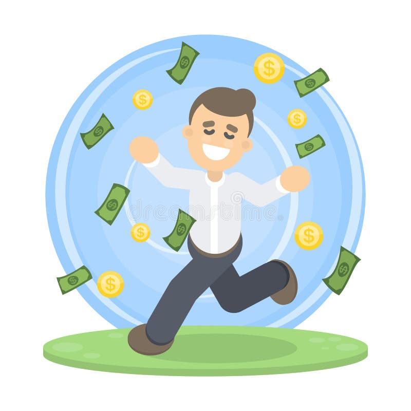 Hombre rico feliz ilustración del vector. Ilustración de arte - 110873018