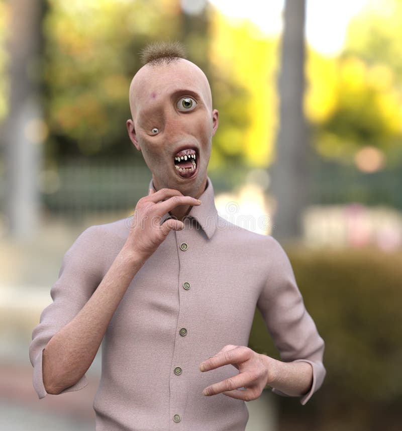 Hombre Severamente Deformado Stock de ilustración - Ilustración de ...