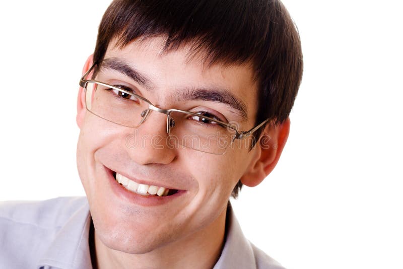 Hombre Sonriente Joven En Vidrios Imagen de archivo - Imagen de retrato ... Hombre Sonriente Joven En Vidrios Imagen de archivo - Imagen de retrato ...
