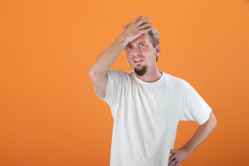 Hombre tenso imagen de archivo. Imagen de emocional, irrite - 18615349