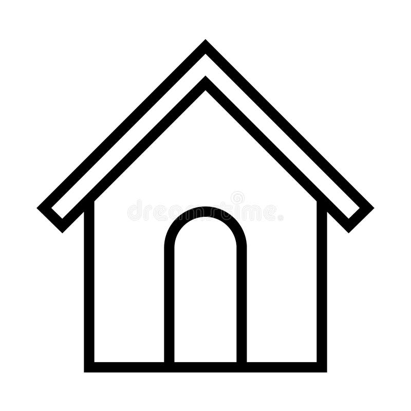 Home line icon stock vector. Illustration of built, isolated - 149866411