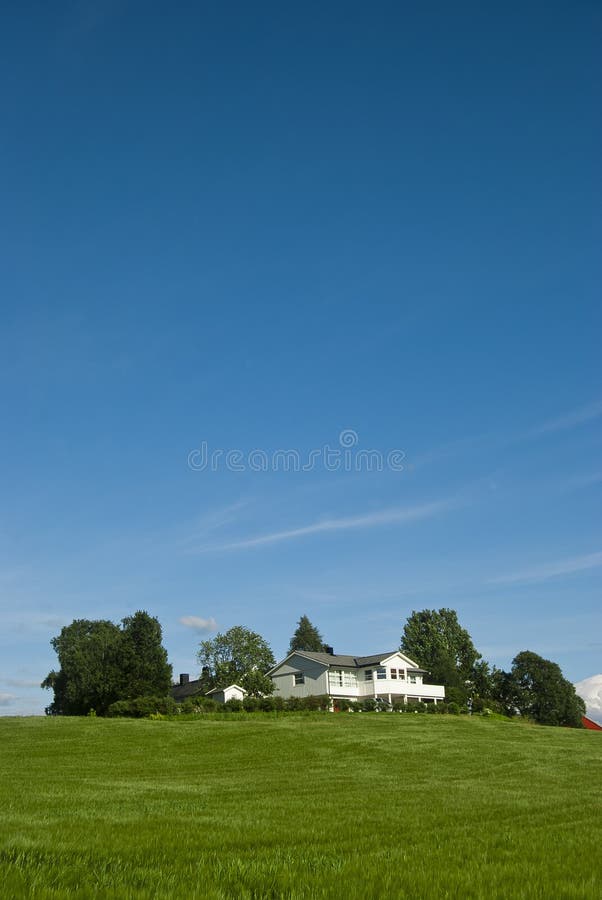 Perfect House Home in Norway Stock Photo - Image of blue, calm: 21893344