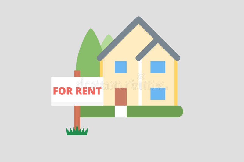 Home for Rent Sign Illustration Clipart Stock Illustration ...