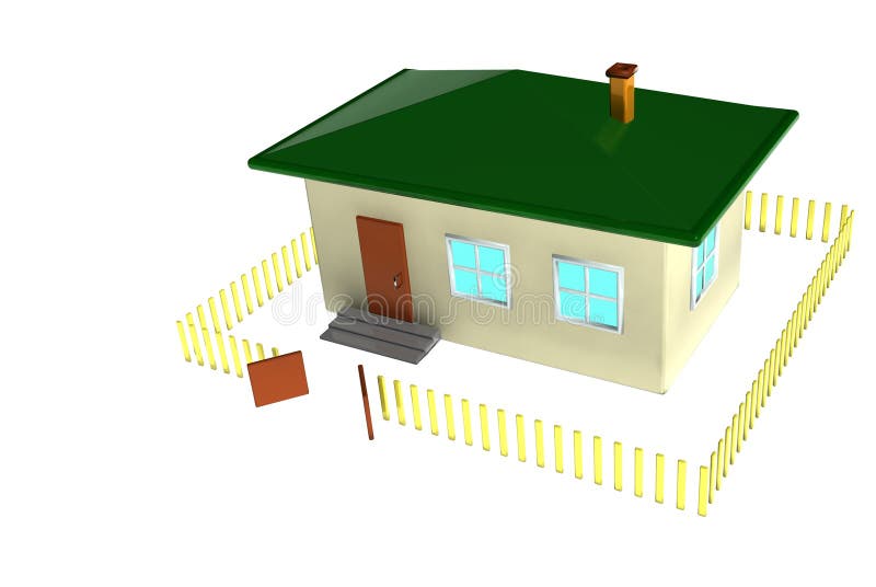 Home 3d stock illustration. Illustration of residential - 11925935