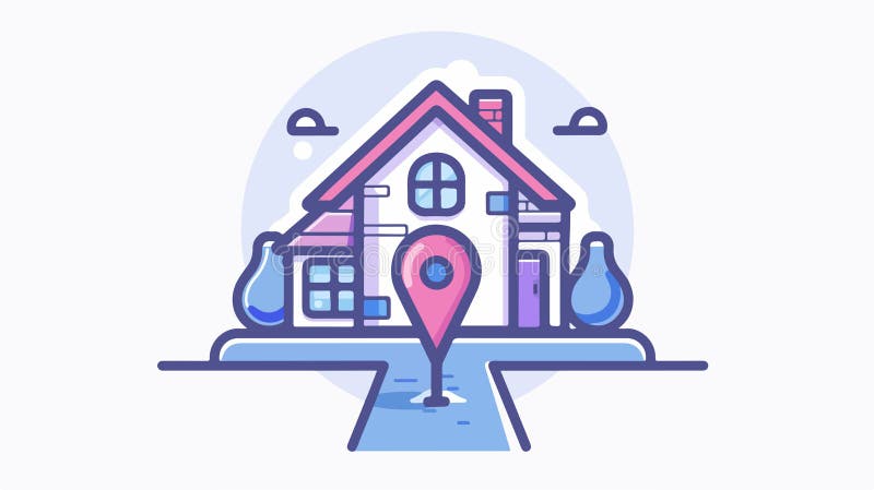 Home Address Location Outline Icon Vector Illustration Stock Vector ... Home Address Location Outline Icon Vector Illustration Stock Vector ...