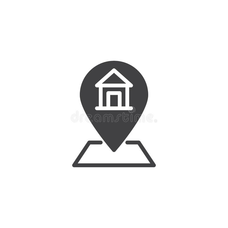 Home address vector icon stock vector. Illustration of symbol - 120609919