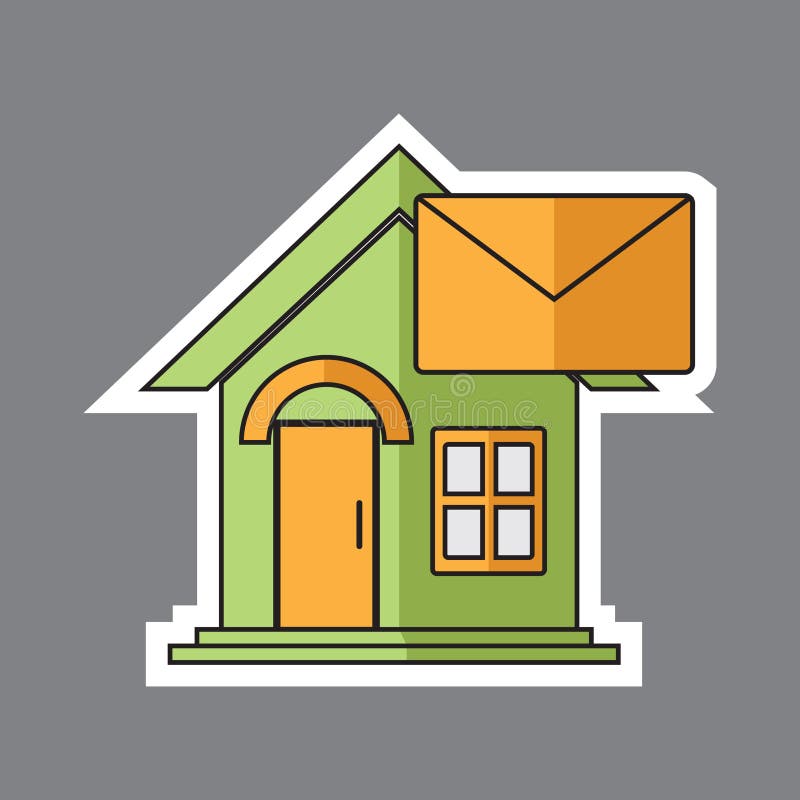 Home Address. Vector Illustration Decorative Design Stock Vector ...