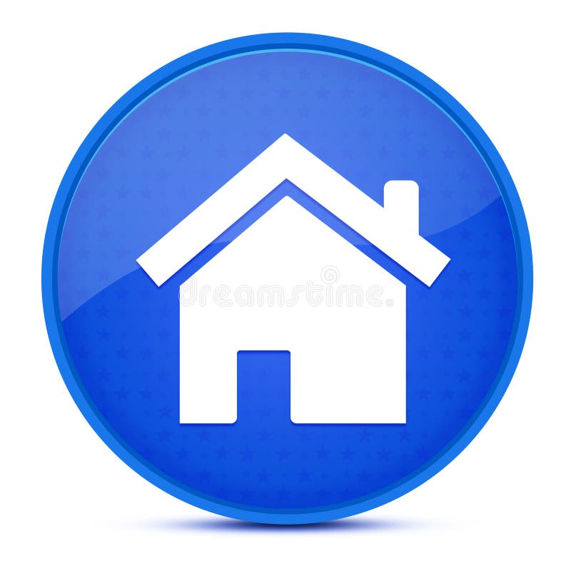 Home Aesthetic Glossy Blue Round Button Abstract Stock Illustration ...