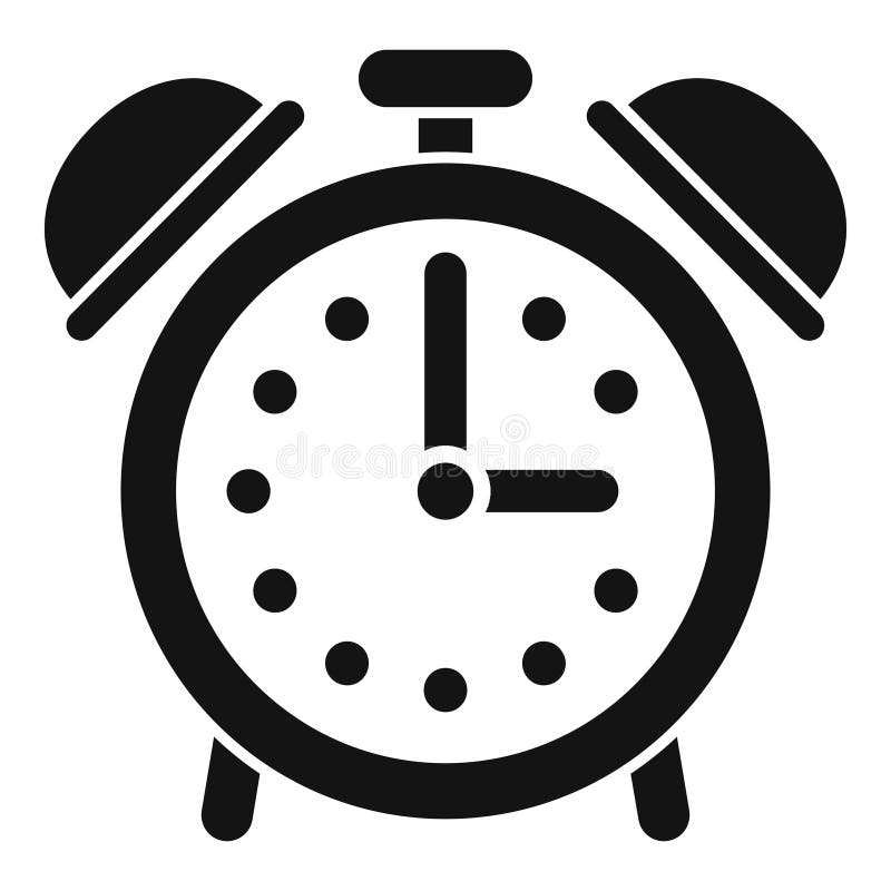 Home Alarm Clock Icon Simple Vector. Late Work Sleep Stock Vector ...