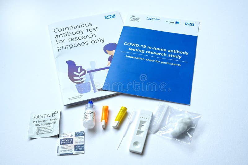 Test Kit and Literature for Covid-19 Antibody Testing. Editorial Image ...