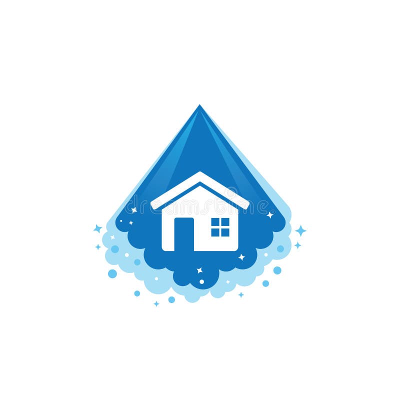 Home Apartment Cleaning and Washing Service Vector Logo Design Stock ...