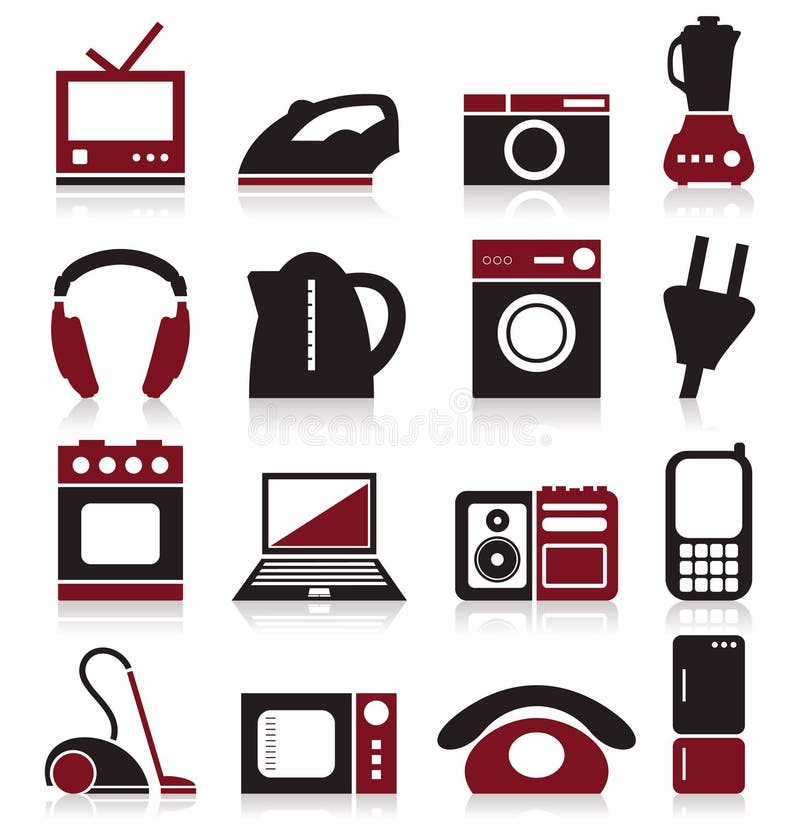Home Appliances and Electronics Stock Vector - Illustration of isolated ...