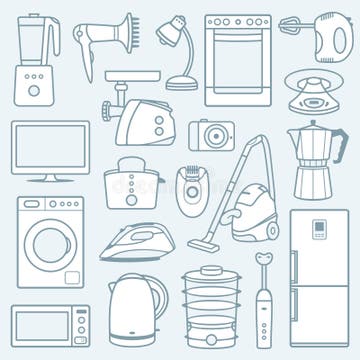 Home Appliances Pattern Stock Illustrations – 1,435 Home Appliances ...