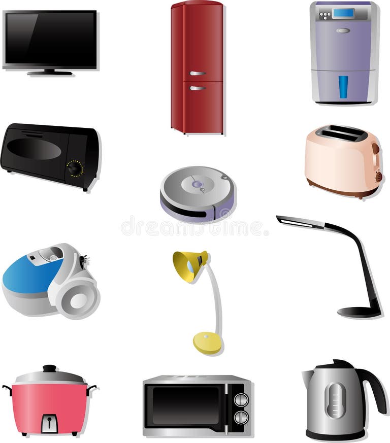 Cartoon Home Appliances Icon Stock Illustrations – 2,679 Cartoon Home ...