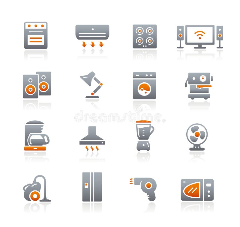 Graphite Icons // Computer & Devices Stock Vector - Illustration of ...