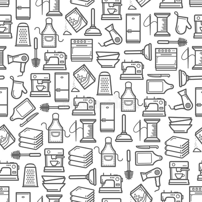 Home Appliances Pattern Stock Illustrations – 1,399 Home Appliances ...