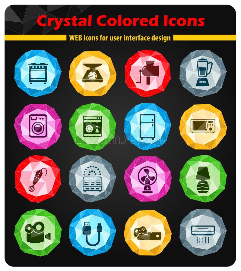 Home Applicances Simply Icons Stock Illustration - Illustration of ...