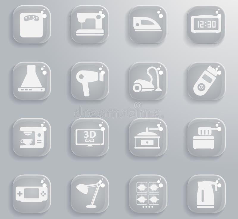 Home Applicances Simply Icons Stock Illustration - Illustration of ...