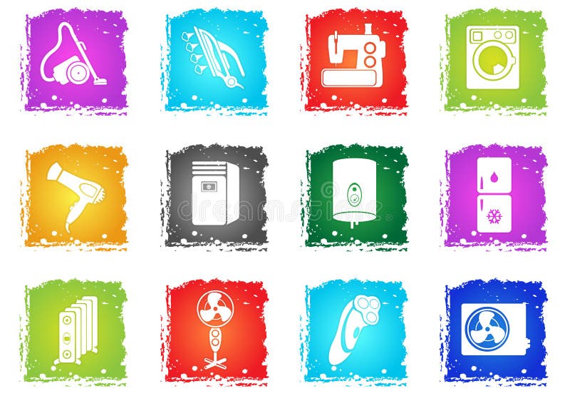 Home Applicances Simply Symbols Stock Vector - Illustration of frying ...