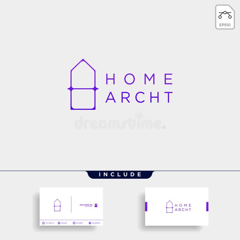 Architect Logo Icon, Line Drawing Minimalist Vector Illustration ...