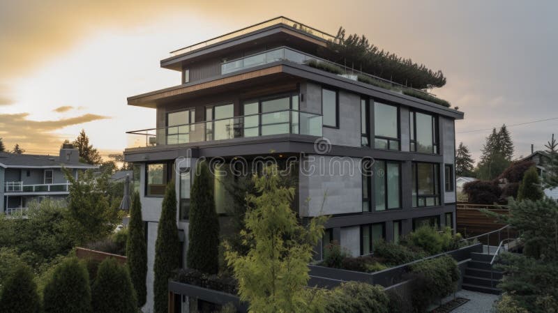 Home Architecture Design in Rustic Style with Log Cabin Stock ...