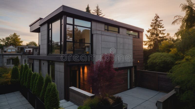 Home Architecture Design in Rustic Style with Log Cabin Stock ...