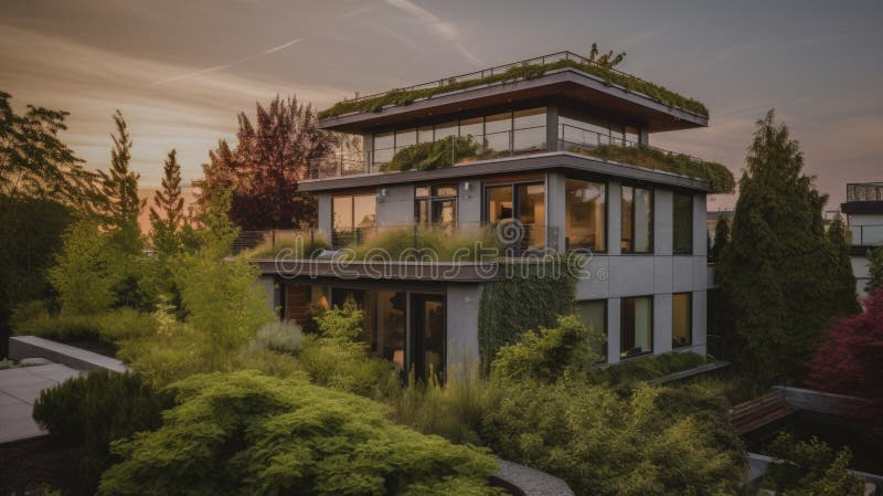 Home Architecture Design in Rustic Style with Log Cabin Stock ...