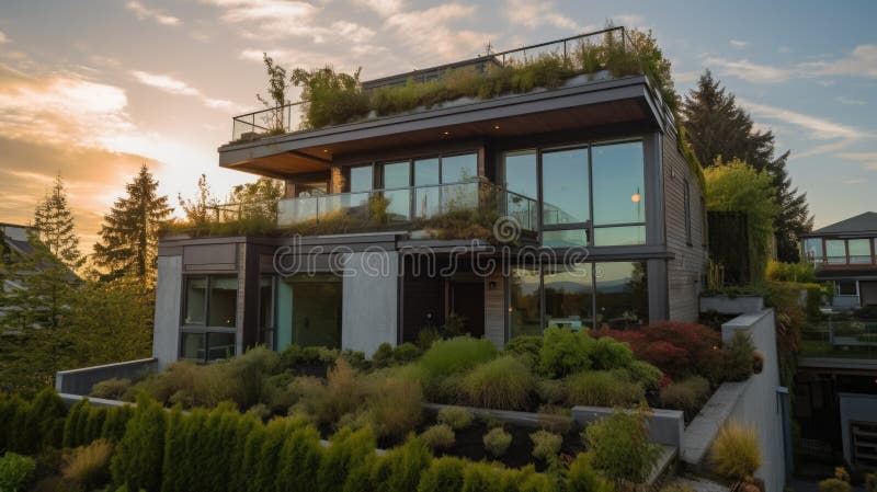 Home Architecture Design in Rustic Style with Log Cabin Stock Image ...