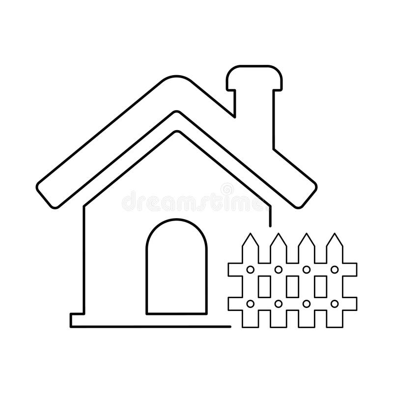 Home Area Border Icon in Outline Style Stock Vector - Illustration of ...