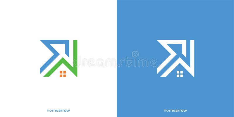 Home Arrow Logo. Abstract Home and Arrow with Minimalist Modern Style ...
