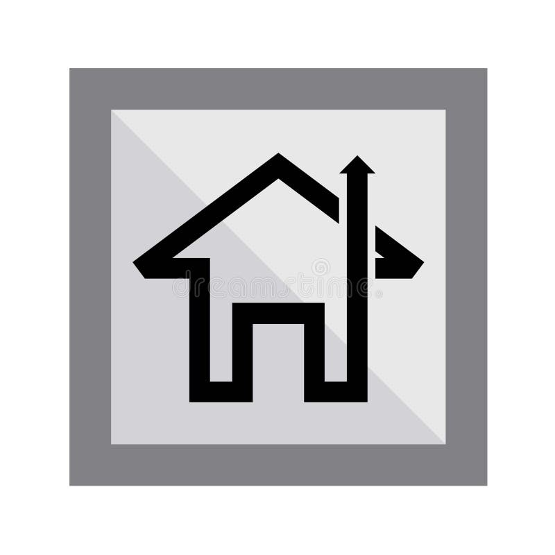 Home with Arrow Icon stock vector. Illustration of factory - 80647682