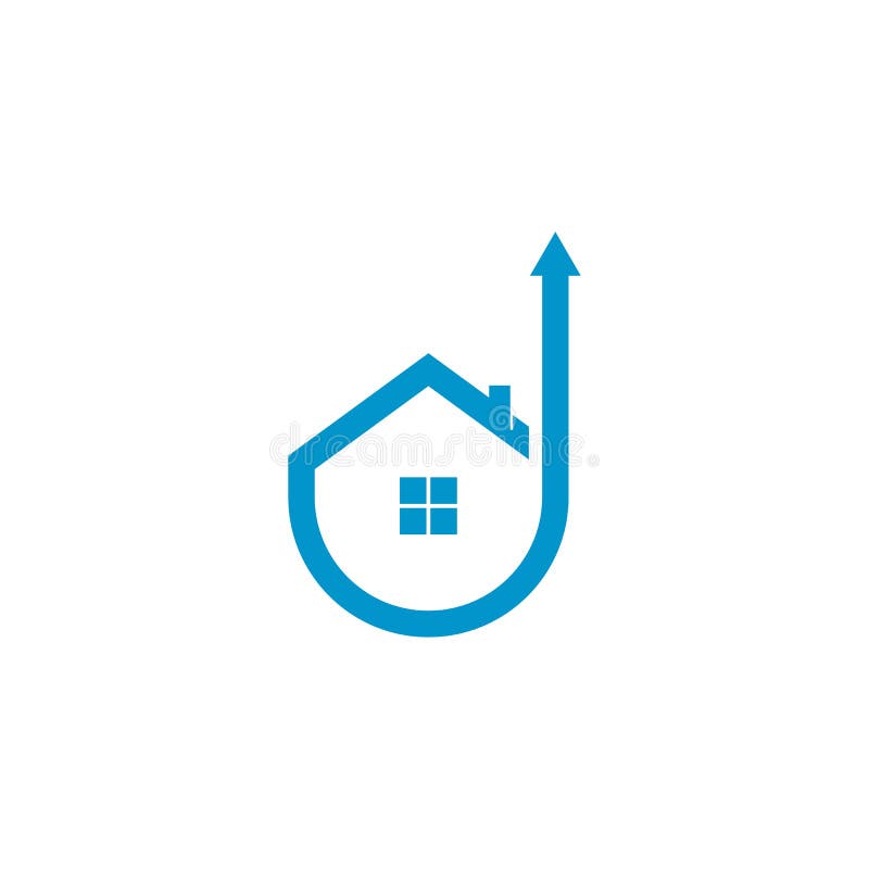 Home Arrow Logo Vector Icon Illustration Stock Vector - Illustration of ...