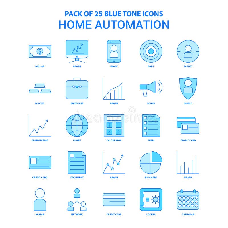 Automation Blue Banner stock illustration. Illustration of automation ...