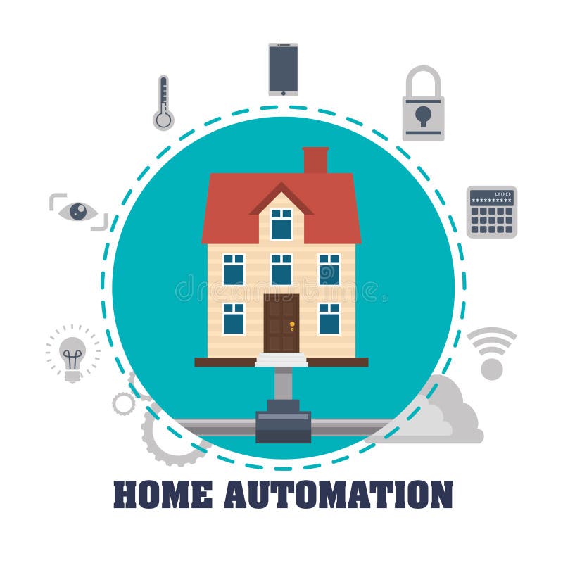 Home Automation Design. Smart House Icon. House Concept, Vector ...