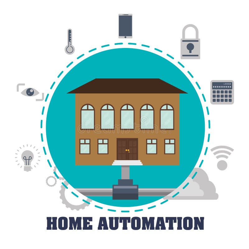 Home automation design stock vector. Illustration of concept - 68435551