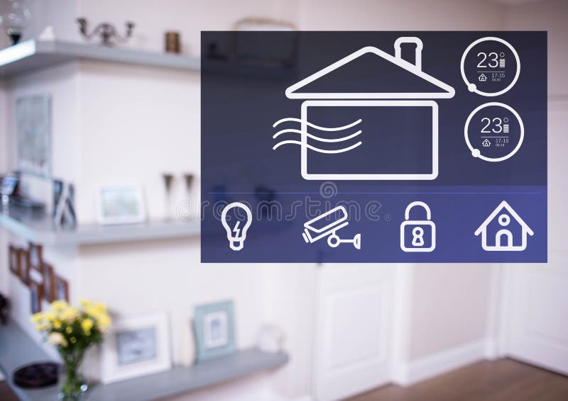 Home Automation System App Interface Stock Photo - Image of homey, home ...