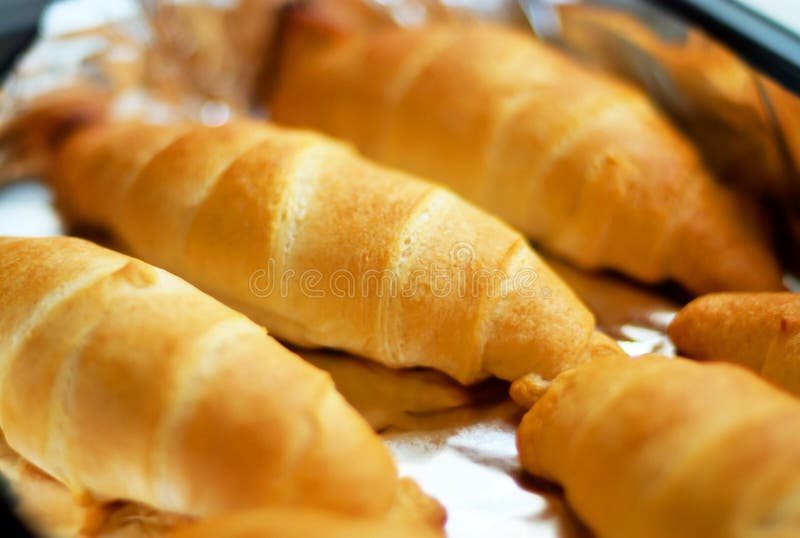 Home Baked Croissants on Foil Stock Image - Image of europe, food: 4138401