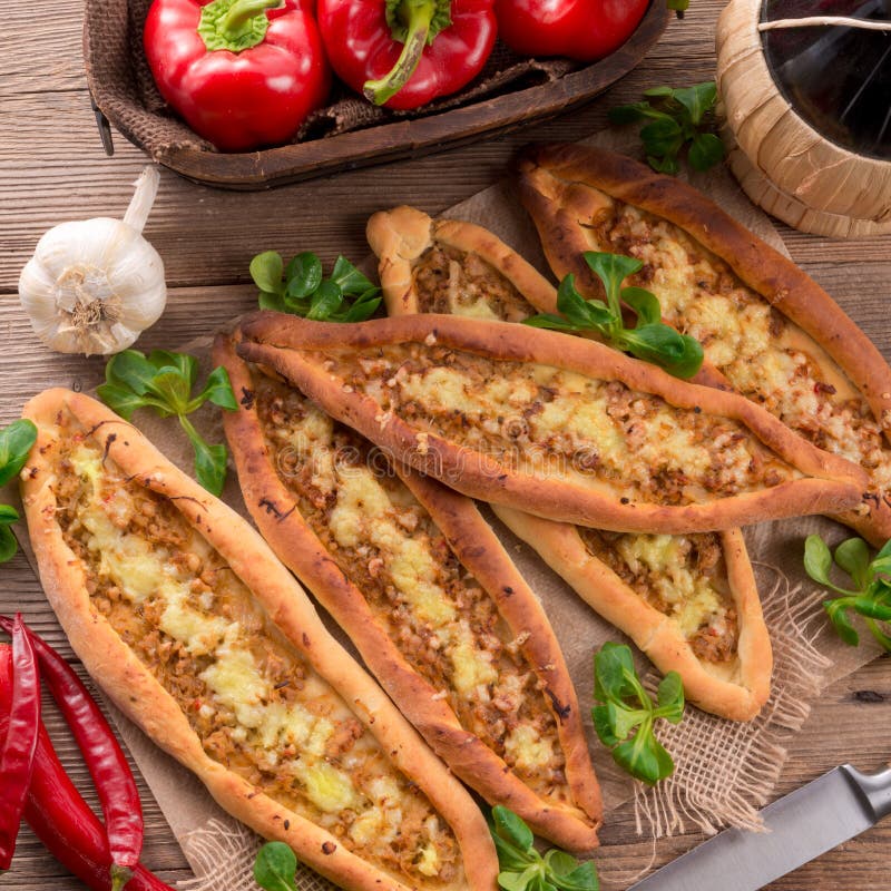 Home-baked pide stock photo. Image of cuisine, food, cooking - 38157928