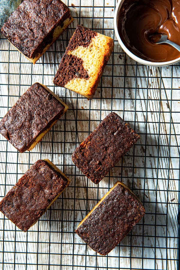 Home Baking. Chocolate Marble Cake Stock Image - Image of chocolate ...