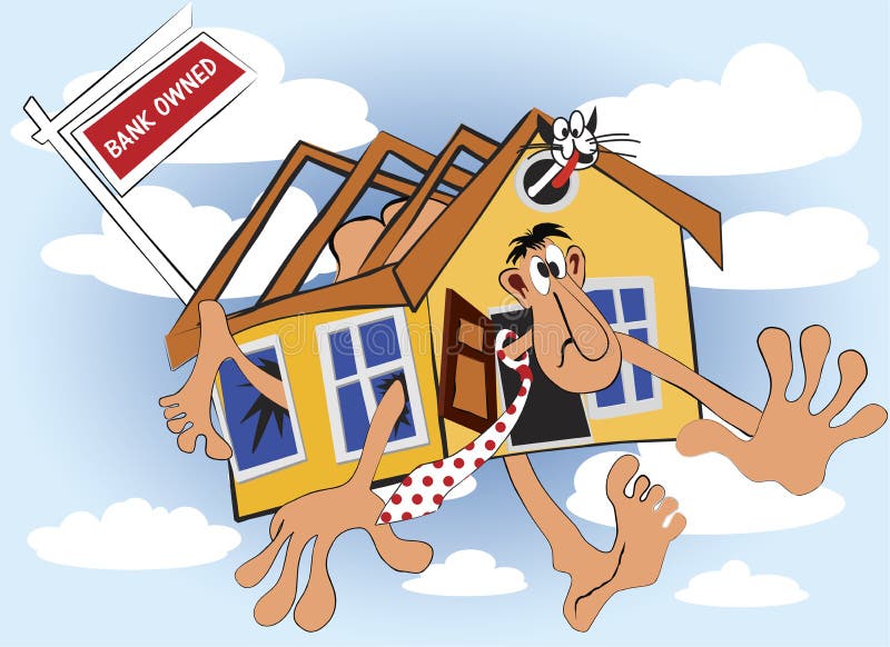 Home is Bank Owned for Sell Stock Vector - Illustration of property ...