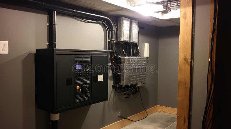 Home Battery Backup Systems Stock Illustration - Illustration of supply ...