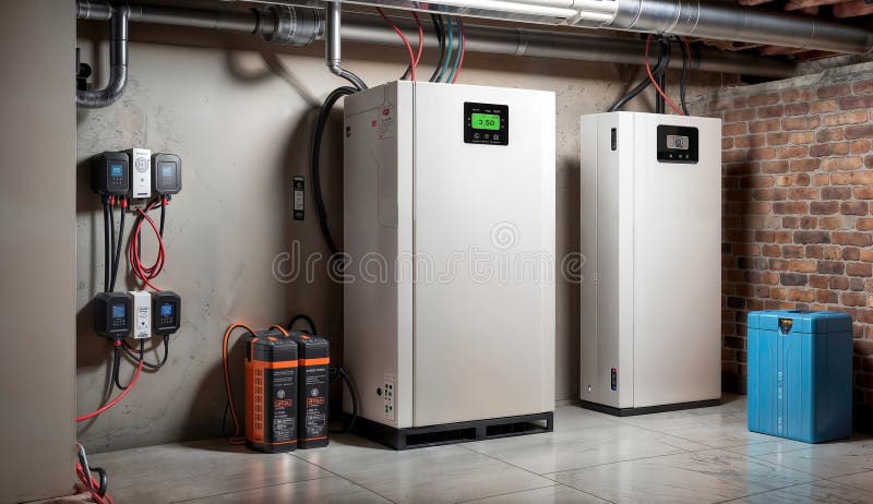 Home Battery Energy Storage System in the Basement of a House ...