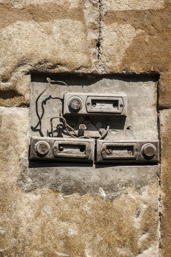 Home bell buttons plate stock image. Image of obsolate - 61262513
