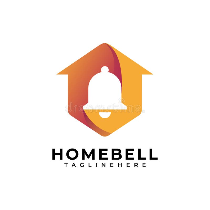 Home bell colorful logo stock illustration. Illustration of flat ...