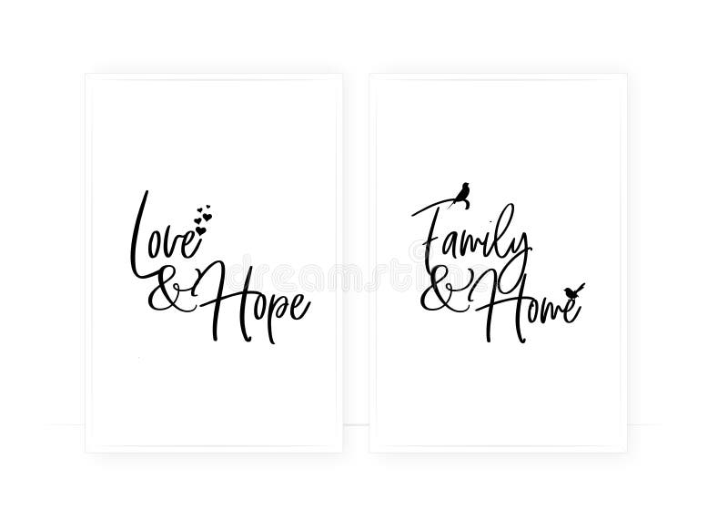 Love and Hope, Family and Home, Vector Stock Vector - Illustration of ...