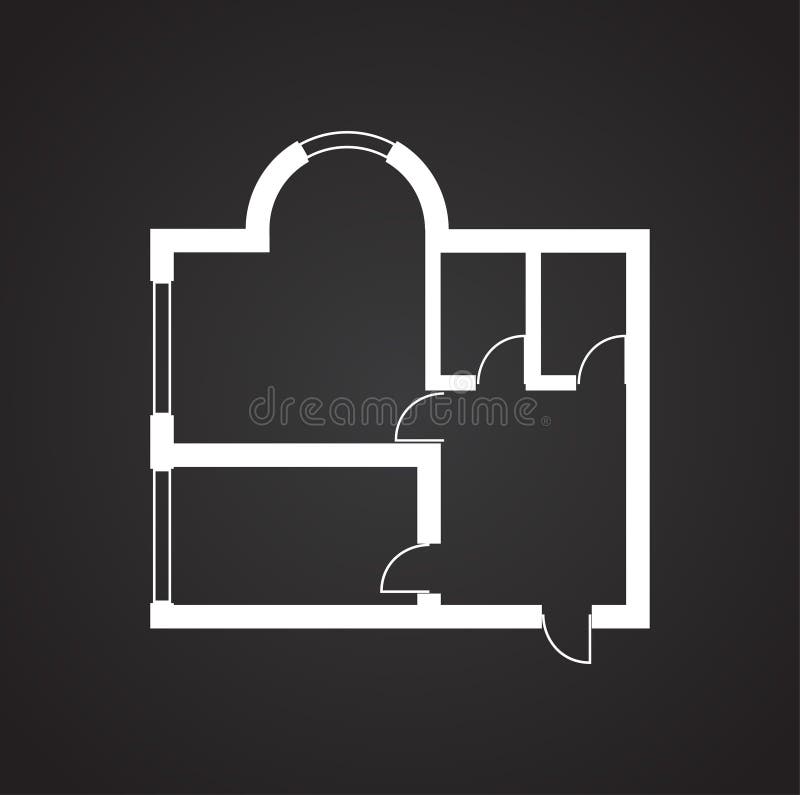 Home Blueprint Icon on Background for Graphic and Web Design. Simple ...