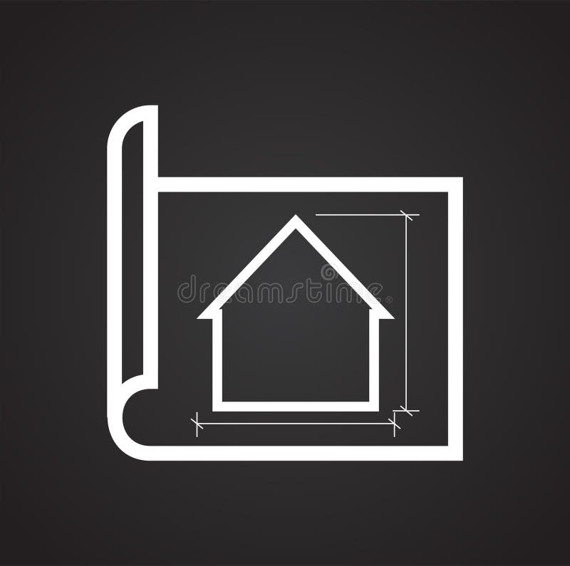 Home Blueprint Icon on Background for Graphic and Web Design. Simple ...