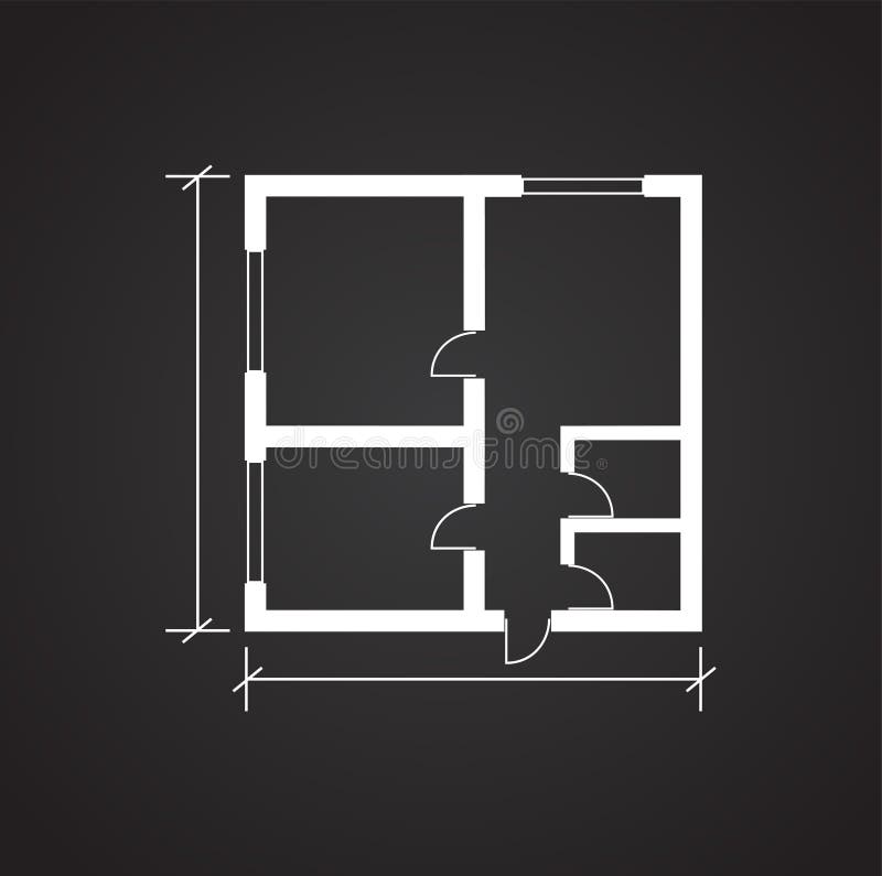 Home Blueprint Icon on Background for Graphic and Web Design. Simple ...